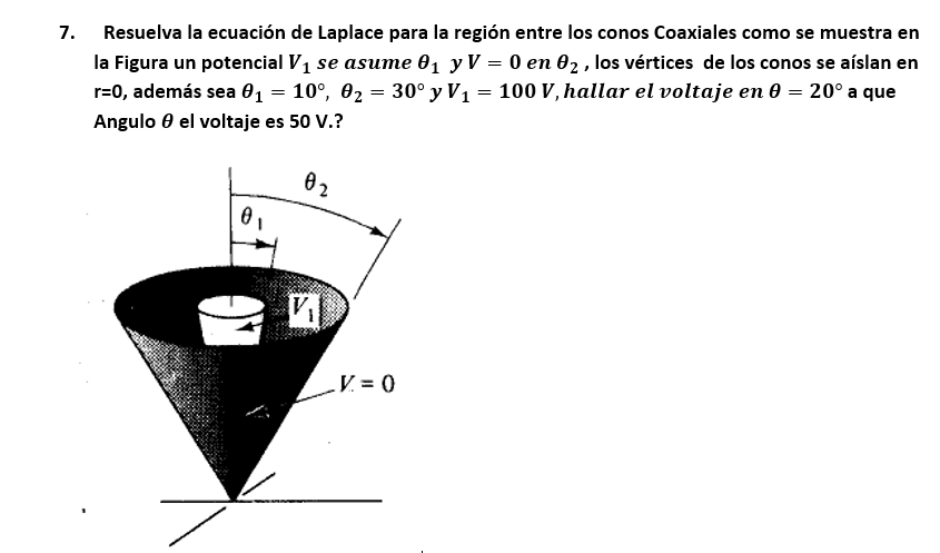 Solved Resuelva la ecuación de Laplace para la región entre | Chegg.com
