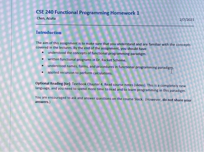 Solved Introduction The aim of this assignment is to make | Chegg.com