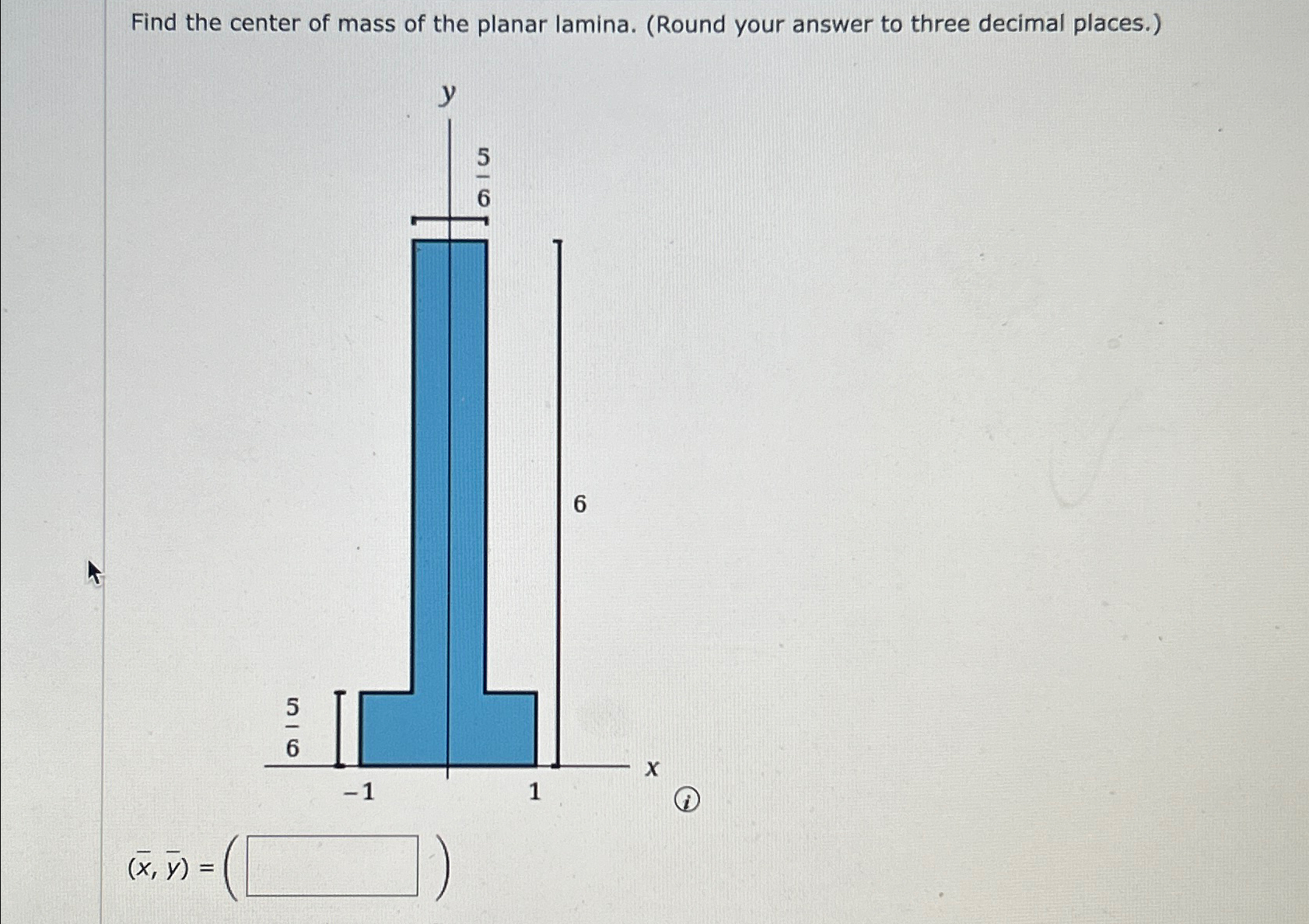 Solved Find the center of mass of the planar lamina. (Round | Chegg.com