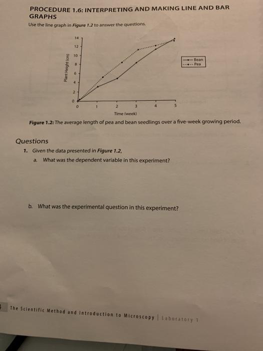 Solved PROCEDURE 1.6: INTERPRETING AND MAKING LINE AND BAR | Chegg.com
