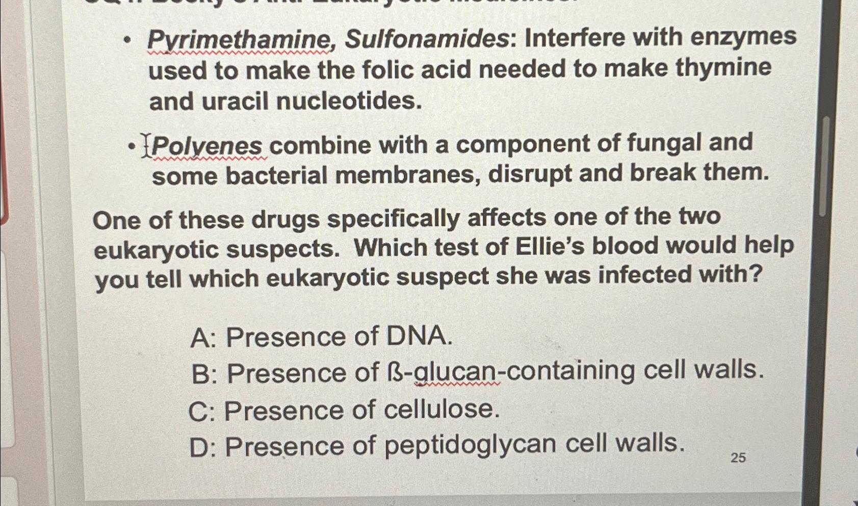Solved Pyrimethamine, Sulfonamides: Interfere with enzymes | Chegg.com
