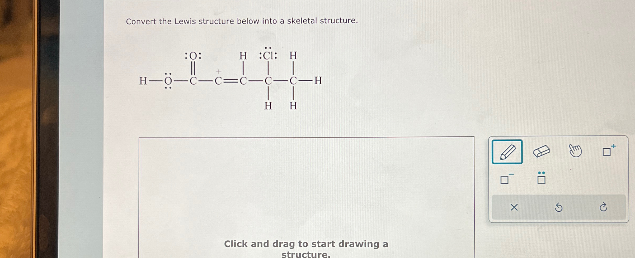 Solved Convert the Lewis structure below into a skeletal | Chegg.com