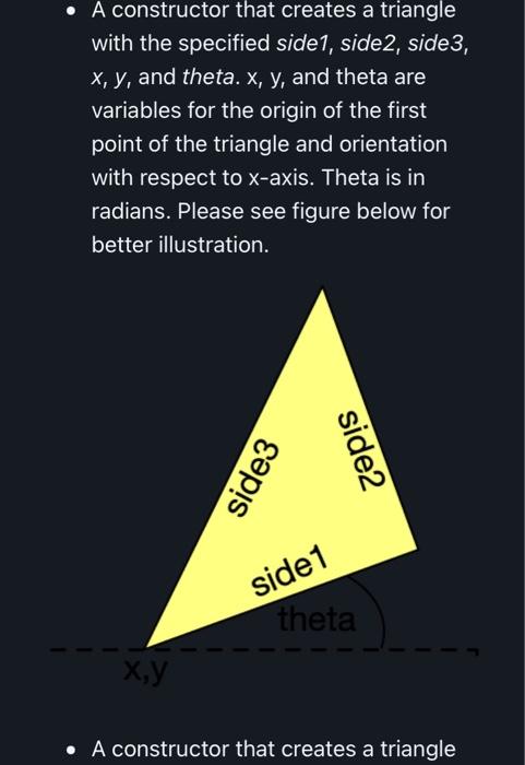 Solved 2. Design a class named Triangle that extends | Chegg.com