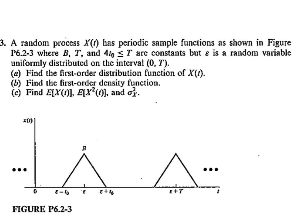 Solved 3. A random process X(() has periodic sample | Chegg.com