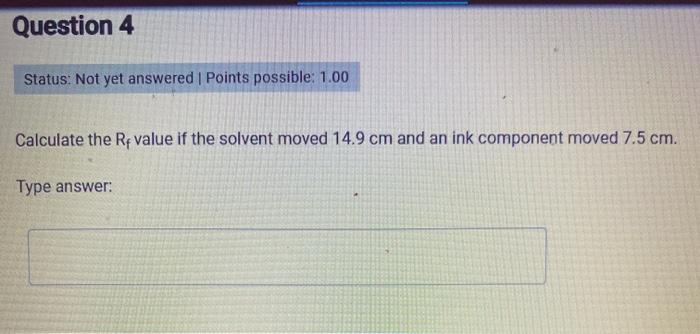 Solved Question 4 Status: Not yet answered 1 Points | Chegg.com