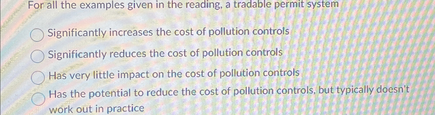 Solved For all the examples given in the reading, a tradable | Chegg.com