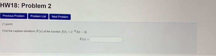 Solved HW18: Problem 2 Previous Problem Problem List Next | Chegg.com