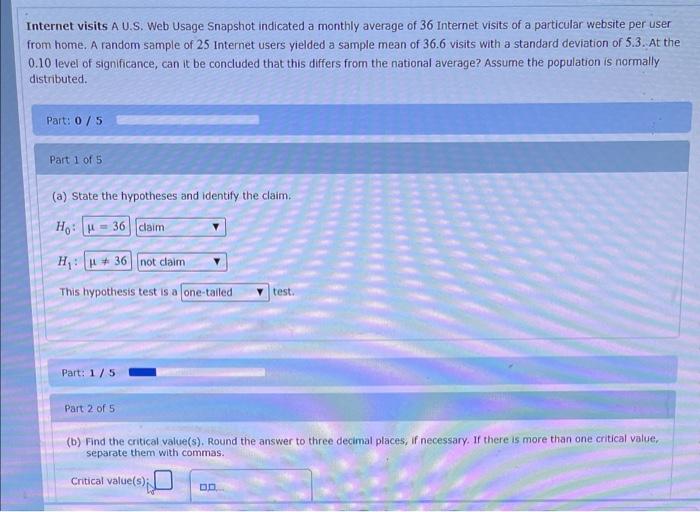 Solved Internet visits A U.S. Web Usage Snapshot indicated a | Chegg.com