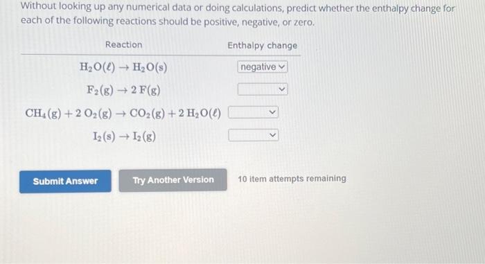 Solved Without looking up any numerical data or doing | Chegg.com