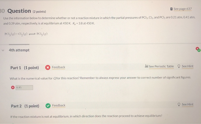 Solved 20 Question (1 point) A sealed reaction vessel | Chegg.com