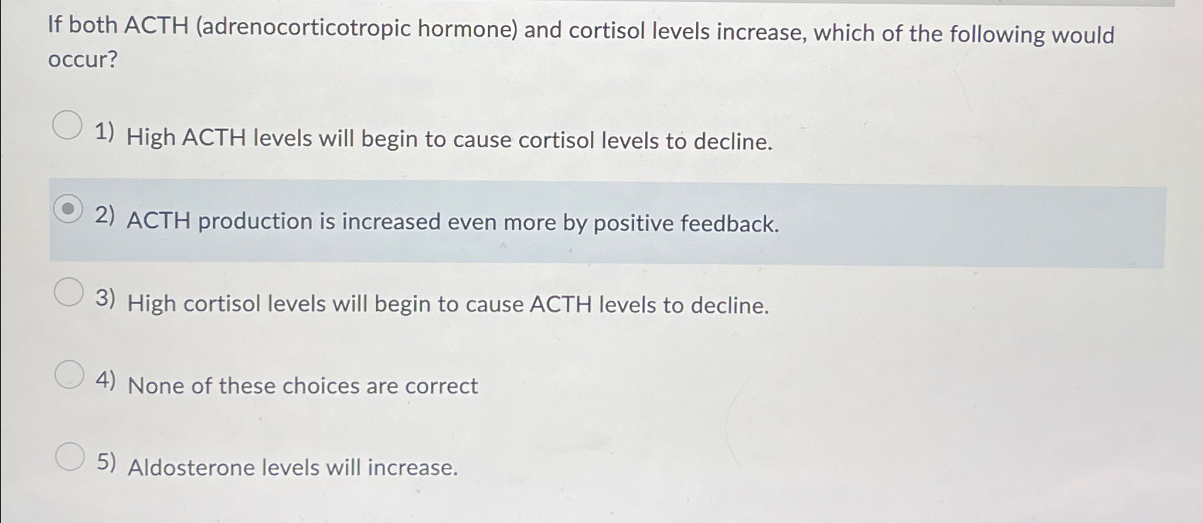 Solved If both ACTH (adrenocorticotropic hormone) ﻿and | Chegg.com