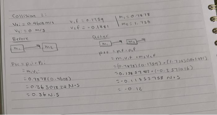 Solved Collision 2begin Tabular Lll V10 Ms And 