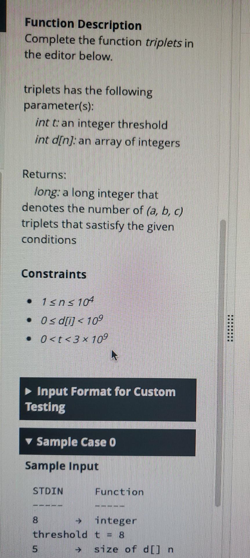 Solved 1. Triplets 1 >#!/bin/python3 - 10 Complete the | Chegg.com
