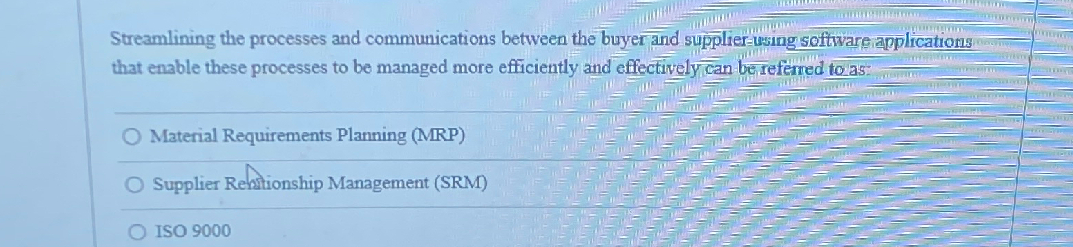 Solved Streamlining the processes and communications between | Chegg.com