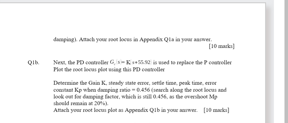 Solved Assignment 3: PID control (PID compensator for | Chegg.com