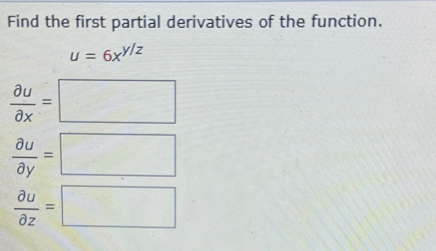 Solved Find the first partial derivatives of the | Chegg.com