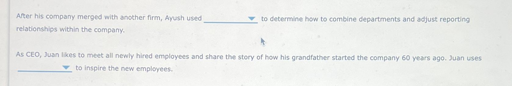 Solved After his company merged with another firm, Ayush | Chegg.com