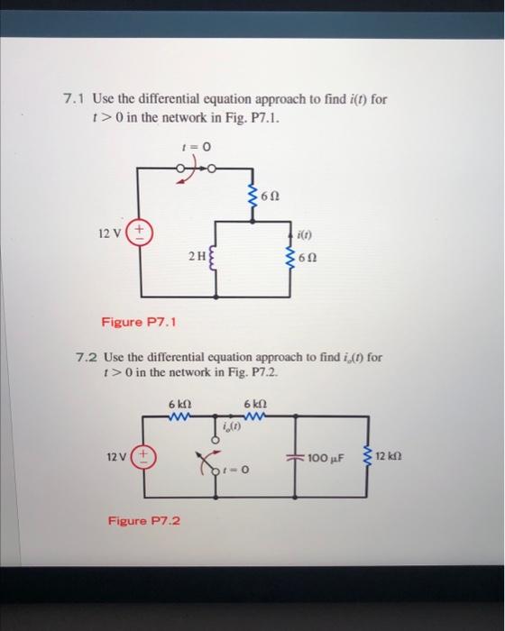 Solved 7 1 Use The Differential Equation Approach To Find