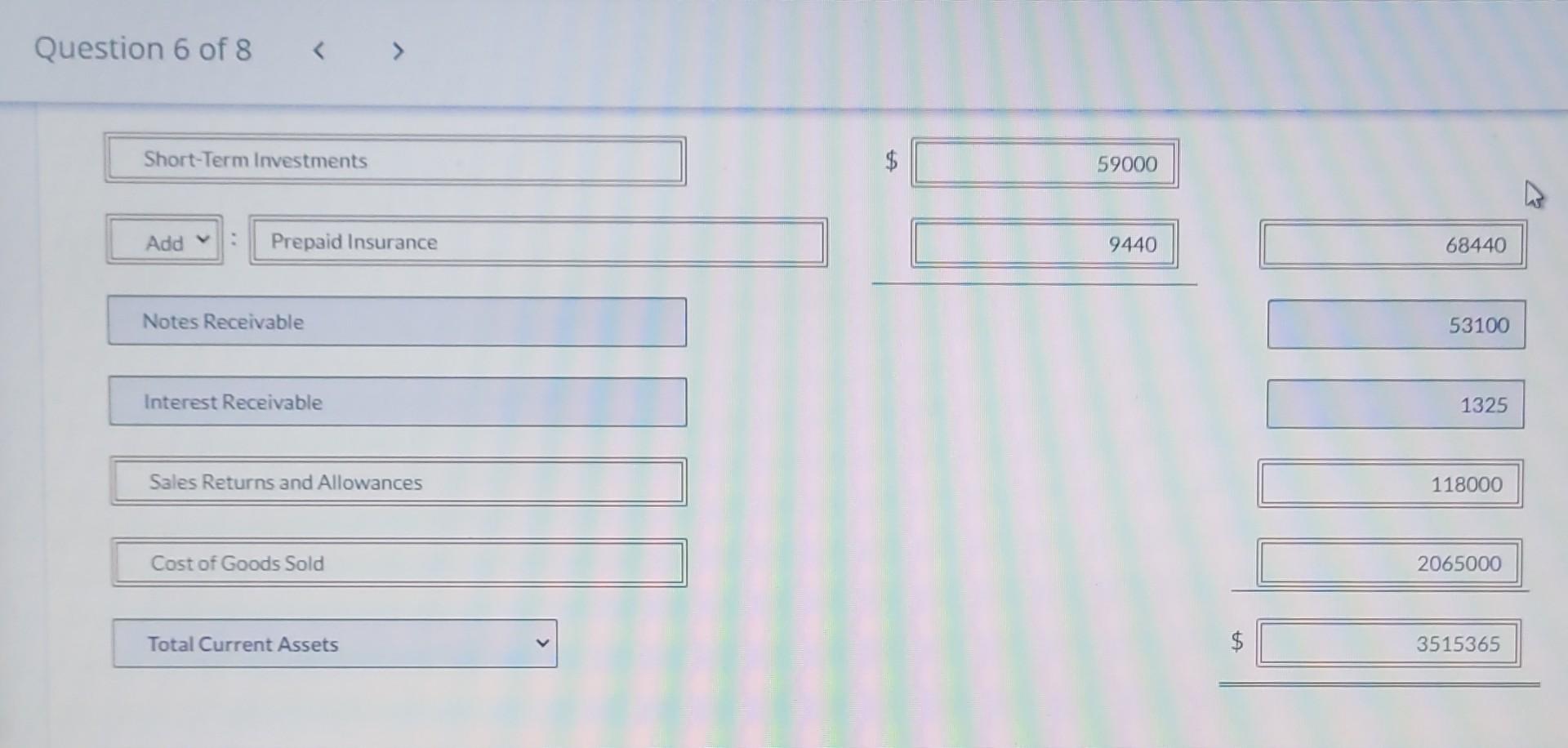 Solved Prepare the current assets section of the balance | Chegg.com