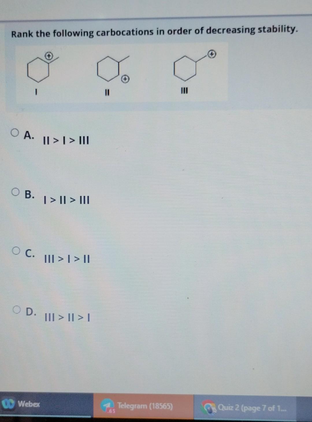 Solved Rank the following carbocations in order of | Chegg.com