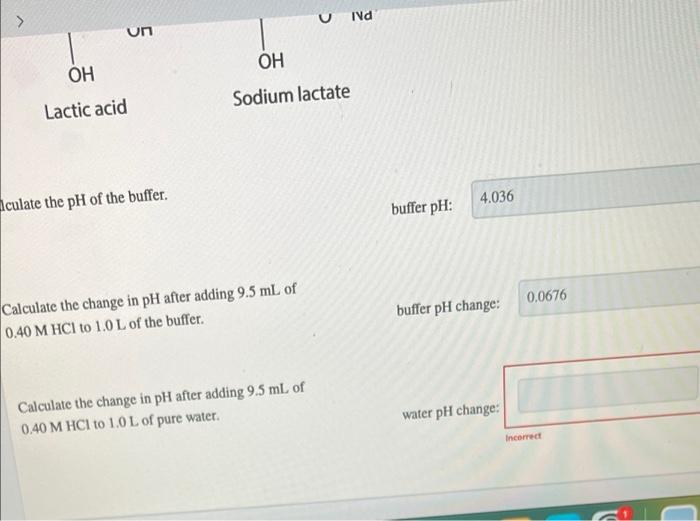 Solved of 23 > buffer contains 0.040 mol of lactic acid (pK, | Chegg.com