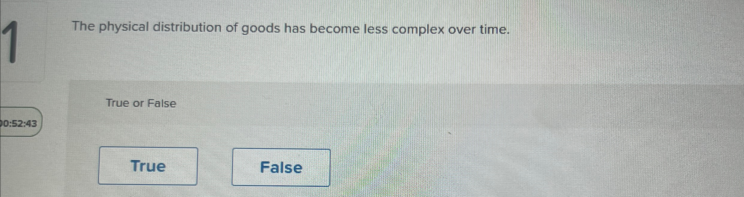 Solved The physical distribution of goods has become less | Chegg.com