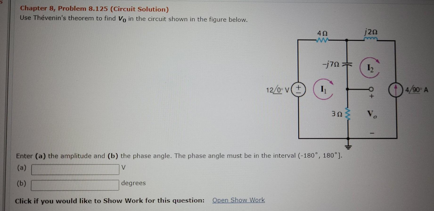 Solved Chapter 8, Problem 8.125 (Circuit Solution) Use | Chegg.com