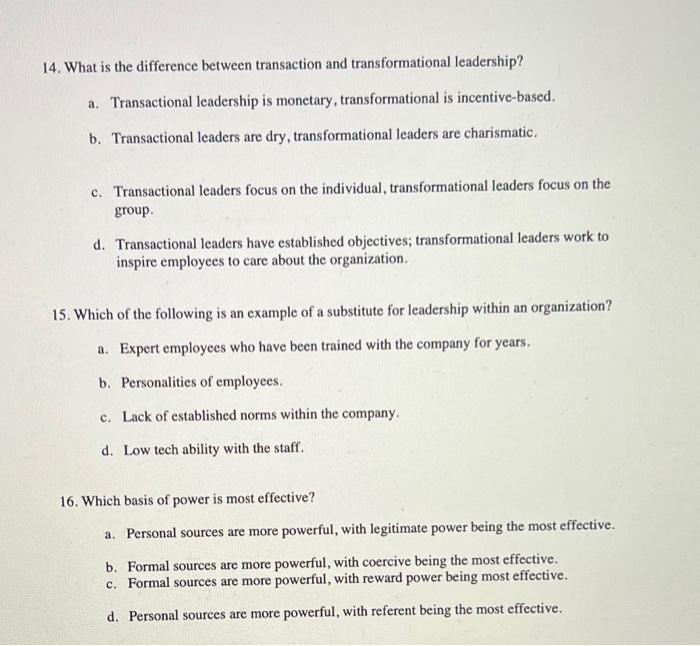 Solved 14. What is the difference between transaction and | Chegg.com