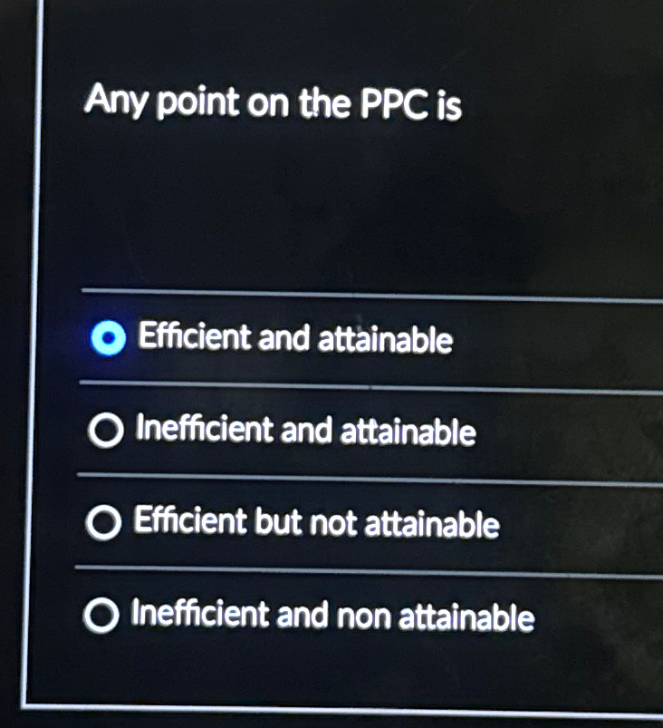 Solved The PPC is concave because ofAny point on the PPC | Chegg.com