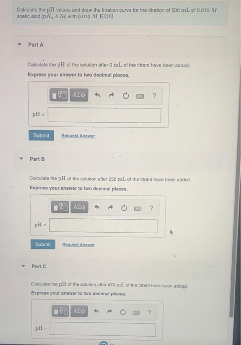 [Solved]: Calculate the \( \mathrm{pHI} \) values and draw