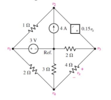 Solved Using nodal analysis, determine the nodal voltages in | Chegg.com