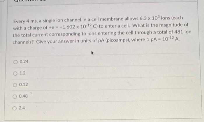 Solved give the answer in units of nano amps (10^-9 amp ) | Chegg.com