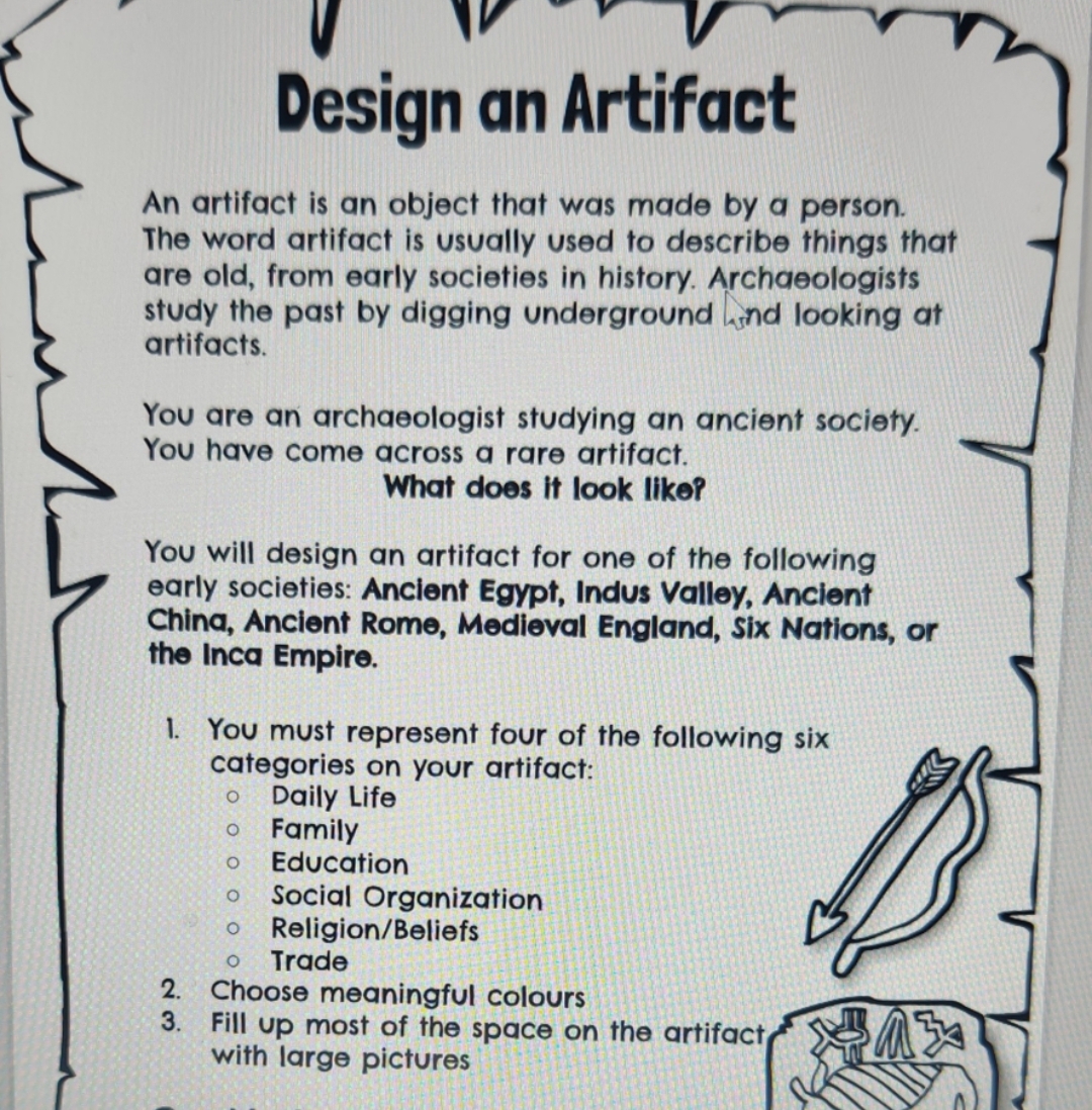 Solved Design an ArtifactAn artifact is an object that was | Chegg.com