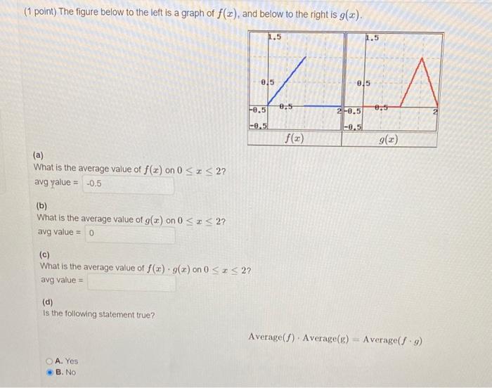 Solved (1 point) The figure below to the left is a graph of | Chegg.com