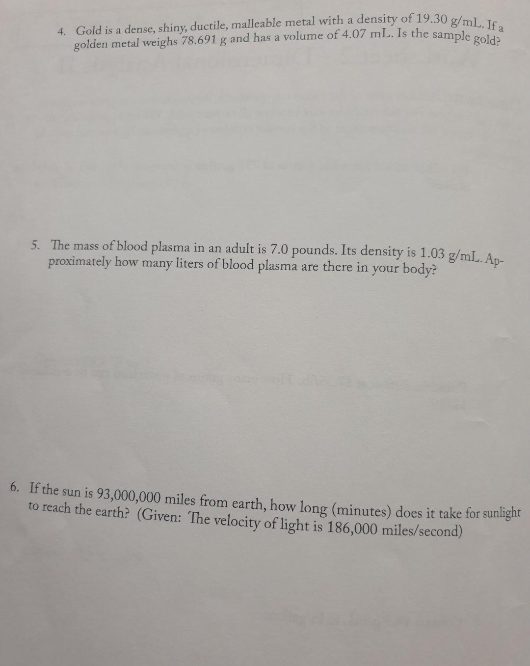 Solved Worksheet 2 - Dimensional Analysis II Directions: | Chegg.com