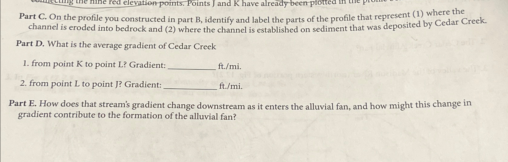Solved Part C. ﻿On the profile you constructed in part B, | Chegg.com