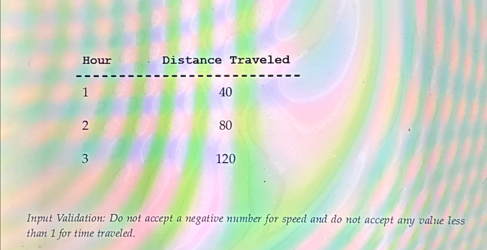 Solved Write Java code : Distance = ﻿Speed ?*** ﻿TimeFor | Chegg.com