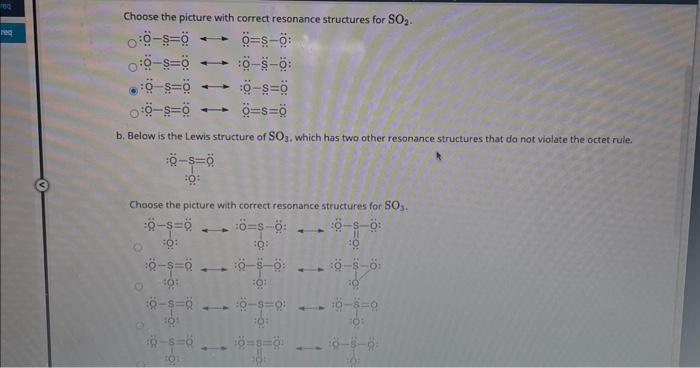 Solved Choose the picture with correct resonance structures | Chegg.com