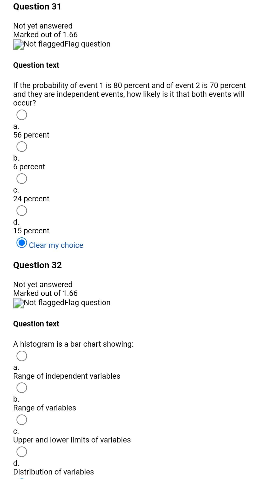 Solved Not yet answered Marked out of 1.33 Not flaggedFlag | Chegg.com