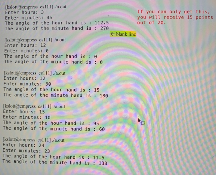 Solved clock (clock.cpp) The program will ask for a time in | Chegg.com