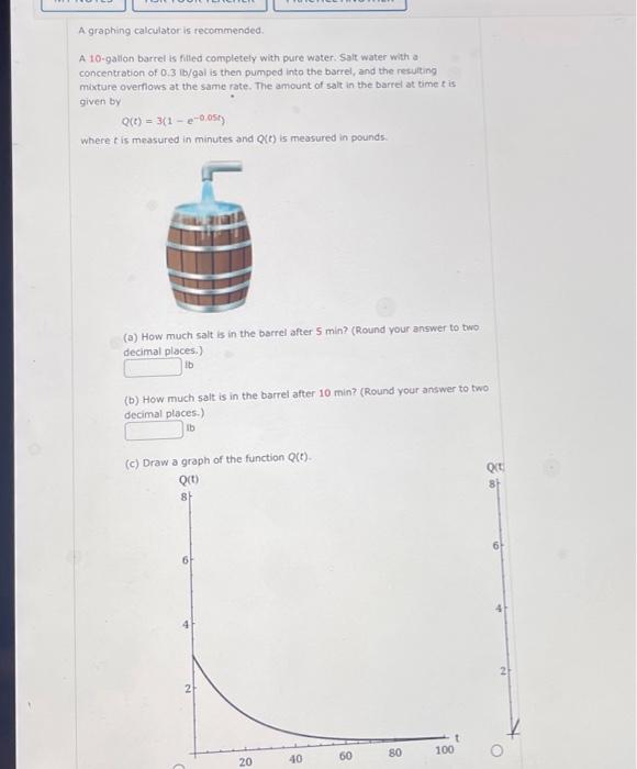 Solved A 10 -gation barrel is filted completely with pure | Chegg.com