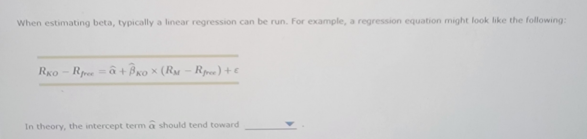 Solved When estimating beta, typically a linear regression | Chegg.com