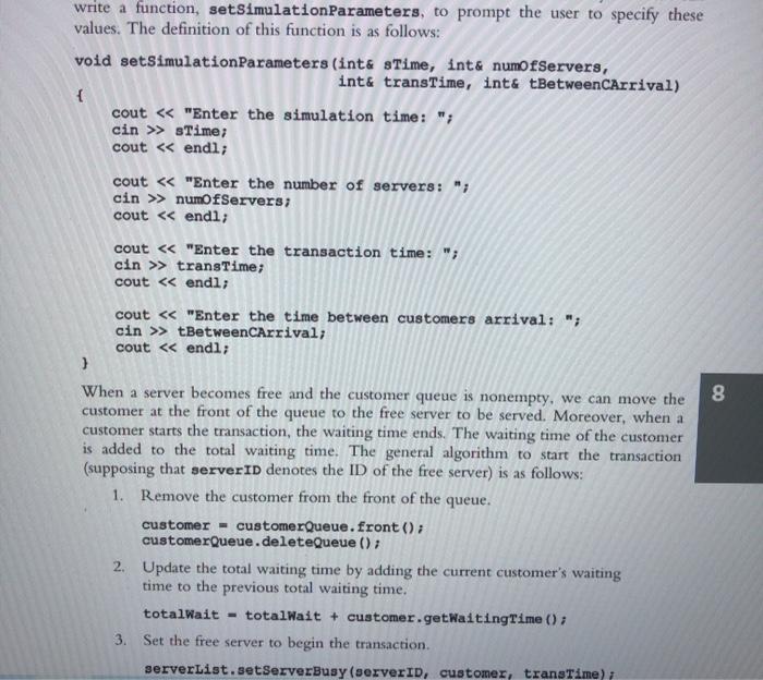 Solved Designing a Queuing System In this section, we | Chegg.com