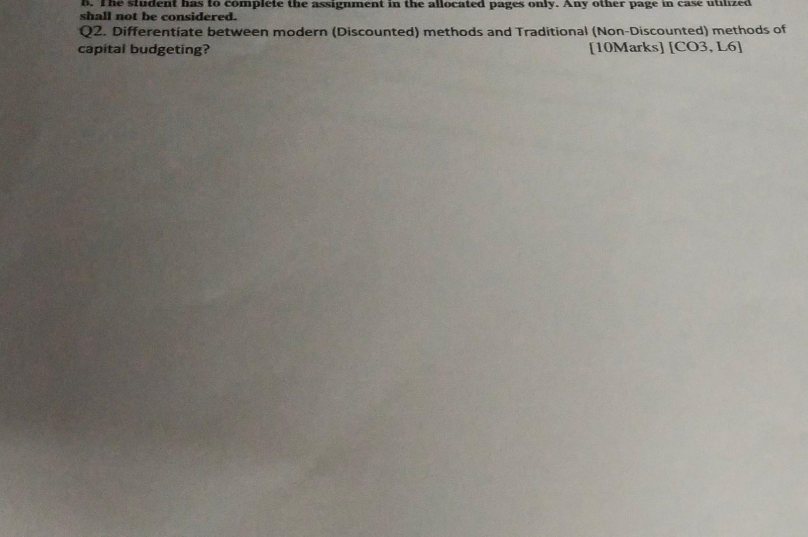 Solved shall not be considered. Q2. Differentiate between | Chegg.com