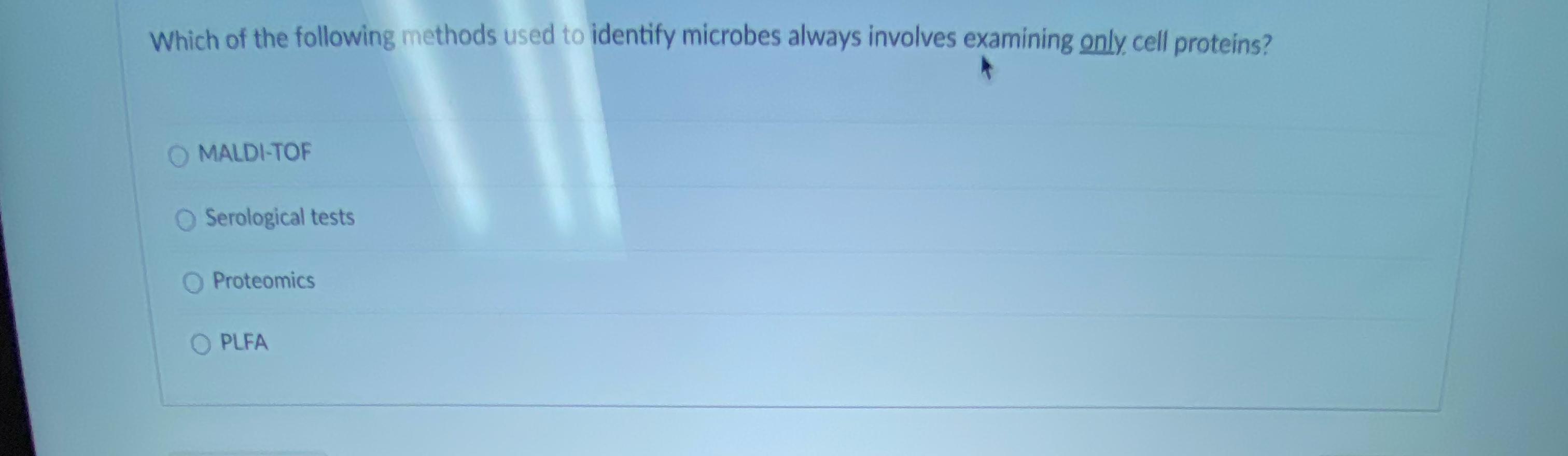 Solved Which of the following methods used to identify | Chegg.com