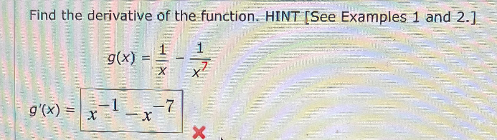 Solved Find the derivative of the function. HINT [See | Chegg.com