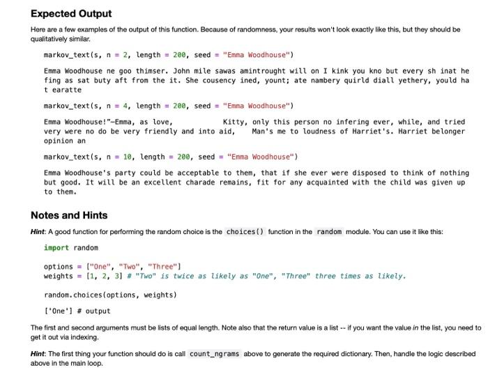 Solved Expected Output Here are a few examples of the output | Chegg.com Solved Expected Output Here are a few examples of the output | Chegg.com