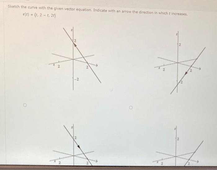 Solved Sketch The Curve With The Given Vector Equation