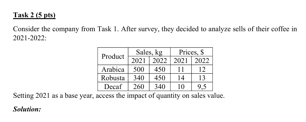 Solved Task 2 5 ﻿ptsconsider The Company From Task 1 