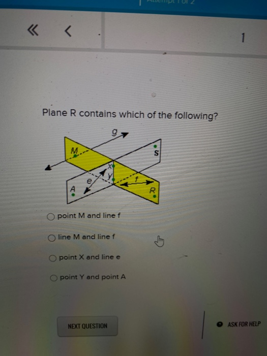 Solved 1 Plane R contains which of the following? S R point | Chegg.com